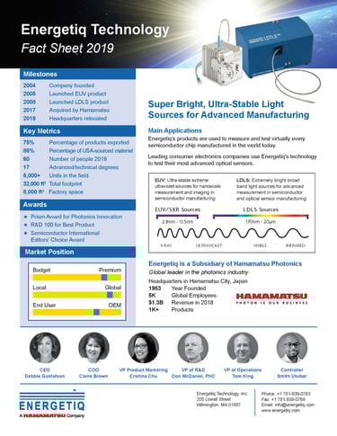 Energetiq Technology Fact Sheet